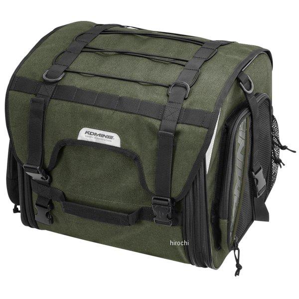 コミネ KOMINE ジャーニーシートバッグカラー:オリーブ容量:38L-56L【仕様説明】積載性を重視した、一泊から一週間程度のツーリングに対応する大容量のシートバッグ。シンプルなドラム形状のバッグ本体には型崩れを防ぐワイヤーフレームと樹...