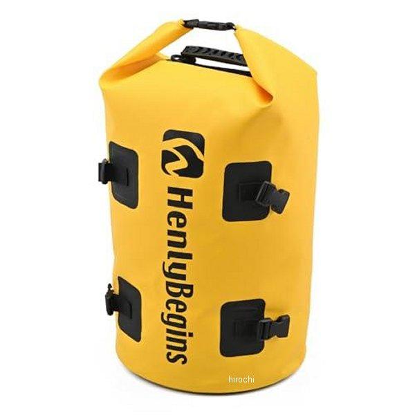 ヘンリービギンズ HenlyBegins DH-766 防水シートバッグパックカラー:イエロー容量:30Lサイズ:φ300×L450(mm)最大積載重量:7kg素材:ターポリン生地持ち運び便利な3wey防水バックパック。手入り口は防水性の高...