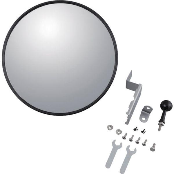 ・ガレージまわりの安全確認・防犯にお使いいただけます。・ミラー部は軽くて割れにくいアクリル樹脂製です。・車バイクの距離感の確認に。・幅(mm)：300・高さ(mm)：300・像大きさ(曲面R)：1000・形状：丸・色：ブラック・ミラー部：ア...