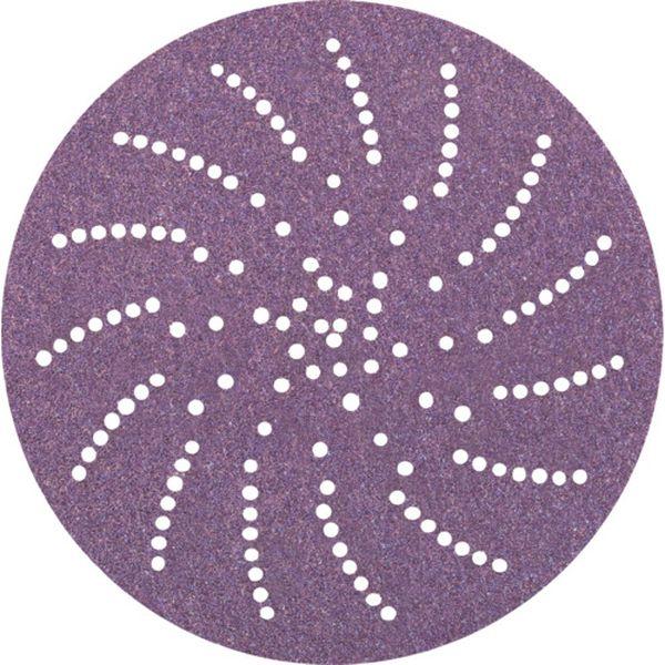 ・多孔性の基材が優れた除じん性を発揮します。・3M独自の精密成型砥粒を使用しており、研磨スピードが高いです。・コシがあり、使いやすいペーパー基材です。・金属表面加工、塗装前の肌荒しに。・粒度(#)：150+・外径(mm)：127・色：紫・最...