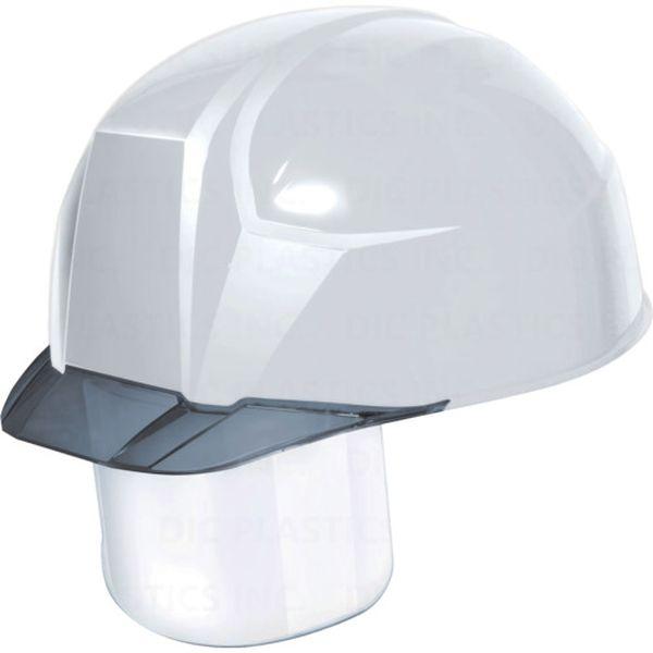 ・圧倒的な軽さと強さを兼ね備えた「軽神」シリーズの透明バイザー仕様です。・飛来・落下物用。・墜落時保護用。・電気絶縁用。(使用電圧7000V以下)・帽体色：白・バイザー色：スモーク・シールド色：クリア・頭囲(cm)：53〜62・衝撃吸収ライ...
