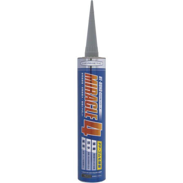 ・PPやPEなどの難接着材料も接着が可能な弾性防水接着剤です。・PP素材など難接着材料の防水接着用に。・色：グレー・容量(ml)：330・粘度(mPa・s)：500±100・使用温度範囲(℃)：-30〜85・一液型多用途弾性防水接着剤・水質...