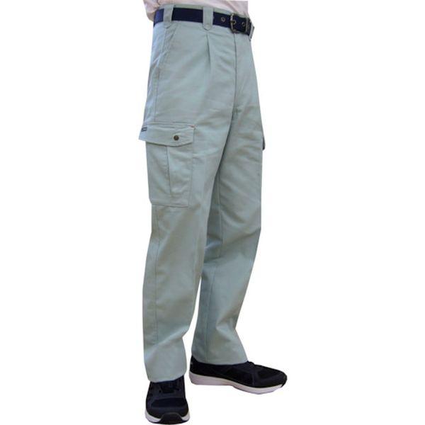 ・丈夫な綿混素材を使用したオールシーズンワンタックカーゴパンツです。・一般作業全般に・色：アースグリーン・ウエスト(cm)：105・股下(cm)：76・ワタリ幅(cm)：39・品番7600 綿混ブルゾンと上下セットアップとなります。・ポリエ...