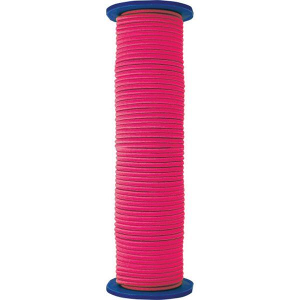 ・写真によく映える太さ3mmの蛍光色です。・太さ3mmで切れにくくなっています。・測量の記録写真、工事・土木・建築等の基準出しに。・色：蛍光ピンク・糸長さ(m)：30・線径(mm)：3・被覆：ポリエチレン樹脂・芯：ゴム・用途以外に使用しない...