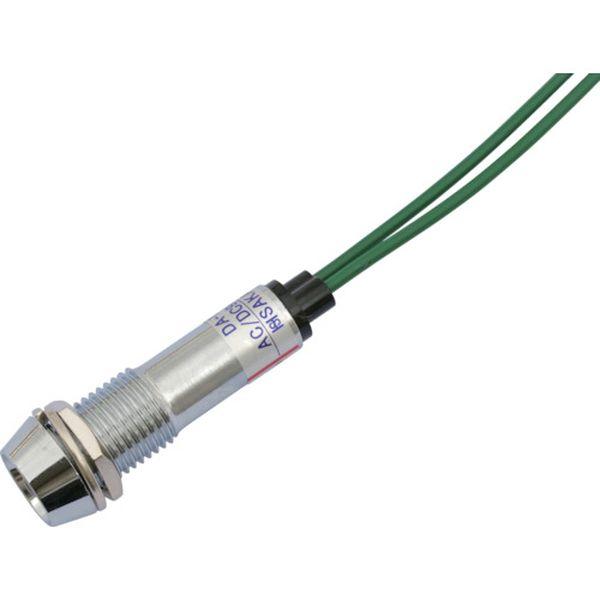 ・抵抗器内蔵の高輝度LED表示灯です。・AC/DC100V用電源にダイレクトに接続出来ます。・パネルカット:φ10.2・発光色:緑・レンズ色:透明・長さ200mmのリード線(UL1430 AWG24)付です。・電源表示灯用・電源のON、OF...