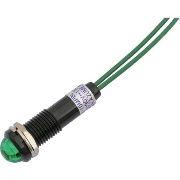 ・抵抗器内蔵の高輝度LED表示灯です。・AC/DC100V用電源にダイレクトに接続出来ます。・パネルカット:φ10.2・発光色:緑・レンズ色:緑・長さ200mmのリード線(UL1430 AWG24)付です。・電源表示灯用・電源のON、OFF...