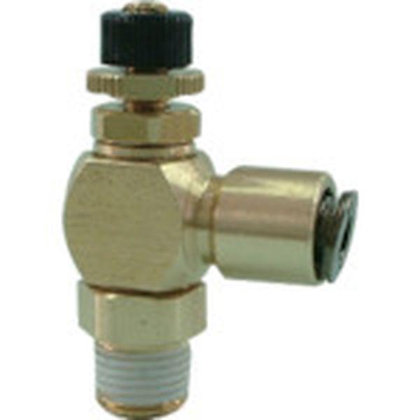 ・流量調整がスムーズに行えます。・用具不要のワンタッチ着脱です。・チューブへの傷がつきにくいロック構造です。・ボディが金属製で衝撃などに強い構造になっています。・各種エア配管・接続口径：R3/8・適合チューブ外径D(mm)：8・適合チューブ...