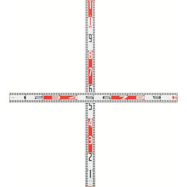 ・100cmと110cmのクロスロッドです。・表面は縦目盛、裏面は横目盛になっています。・軽量アルミ製で持ち運びに便利です。・側溝などの測定、記録写真の撮影など。・厚さ(mm)：6・長さ(mm)：1000×1100・全長(m)：60・赤白2...