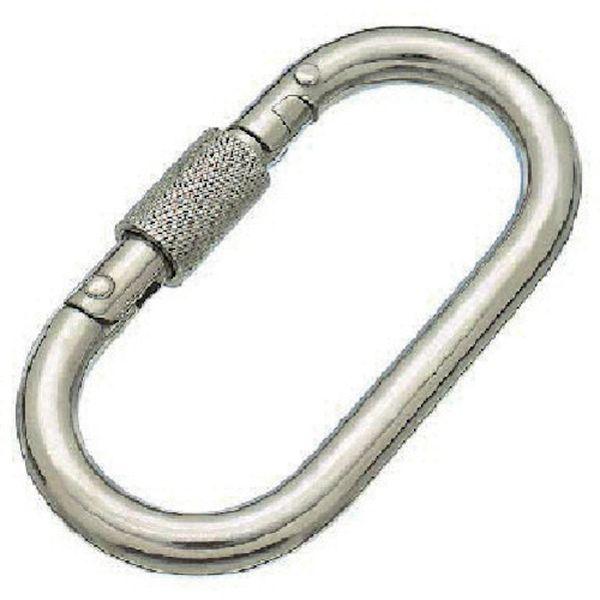 ・スプリングフックです。・バネの力で開口部分が戻ります。・環付は不用意にフックが開くことがなく、より安心です。・チェーン・ワイヤー・ロープ等の連結金具として、また端末の金具のジョイントに。・使用荷重(kN)：2.11・D(mm)：10・L(...