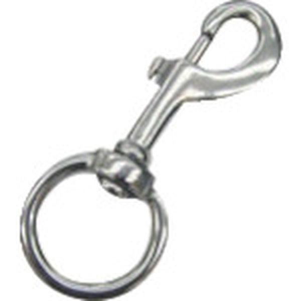 ・アイの部分が回転するので連結した時にからみません。・ワンタッチで開くので手軽にジョイントできます。・ペットの係留用チェーンによく使用されています。・使用荷重(kN)：0.49・D(mm)：7・L(mm)：123・H(mm)：28・W(mm...