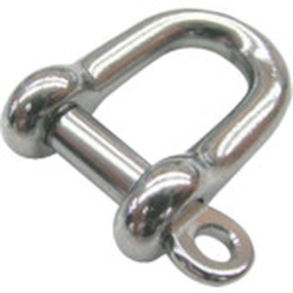 ・ねじ込みタイプのスタンダードなシャックルです。・連結金具として使用します。・ねじ径：M5・B(mm)：10・L(mm)：20・D1(mm)：5・D2(mm)：5・d(mm)：10・使用荷重(kN)：0.88・材質：ステンレス(SUS304...
