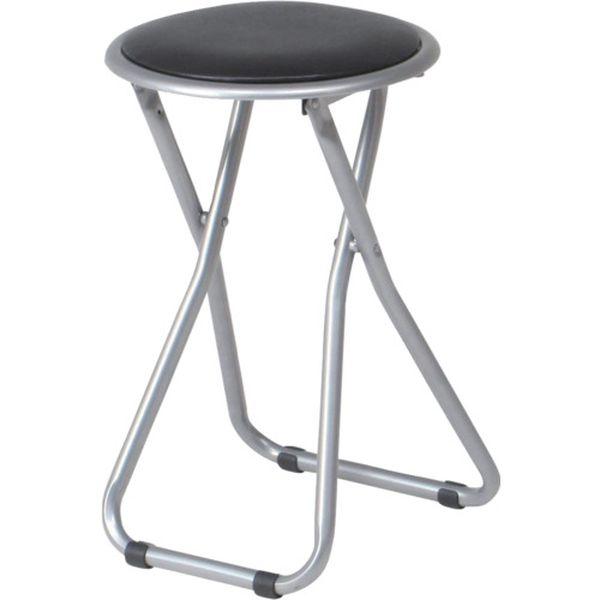 ・様々なシーンで大活躍する使いやすいチェアです。・折り畳みタイプでオフィスにも合うシンプルなデザインです。・座幅(mm)：300・座奥行(mm)：300・座面高さ(mm)：470・張地：合成皮革(PVC)・色：ブラック・奥行(mm)：320...