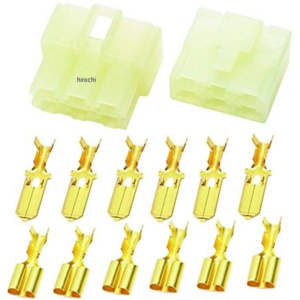 デイトナ コネクターセットカプラー色:ナチュラル250型 6極タイプコネクター(オス、メス)各1個端子(オス、メス)各6個9617596175ヤフー HD店