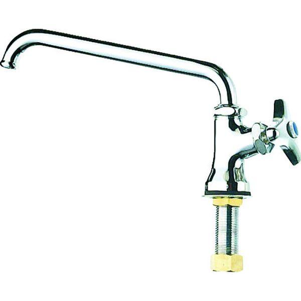 ・パイプが首ふり式で自在に使用できます。・パイプが上向きなので、シンクが広々使えます。・呼び径(mm)：13(PJ1/2)・奥行(mm)：190・高さ(mm)：148・取付穴径(mm)：23〜27・取付ねじ：PJ1/2・JIS B2061規...