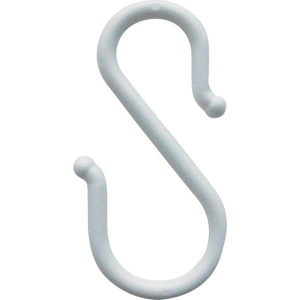 ・プラスチック製で軽く扱いやすいです。・PCチェーンの先端に。・軽量物の吊り下げ用・室内など気軽に使用していただけるフック。・色：ホワイト・D(mm)：8・L(mm)：100・W1(mm)：28・W2(mm)：38・全長(mm)：115・P...