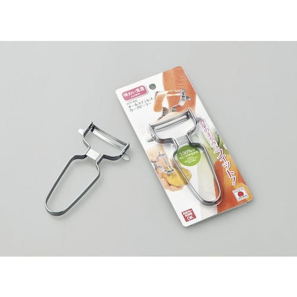 ・野菜のまるみに合わせた、いままでにないカーブ刃でスピード皮むき・野菜の皮むきに。・幅(mm)：70・奥行(mm)：10・高さ(mm)：120・刃部：ステンレス刃物鋼、本体：18-8ステンレス・生産国 日本・JANコード 496233640...