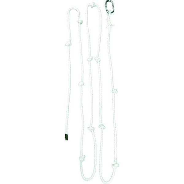 ・金具付なので簡単に固定が可能です。・緊急避難用。・長さ(m)：5・ロープ径(mm)：12・カラビナ付・2F程度の高さに対応・滑り止めコブ付・使用荷重：115kg以下・ロープ：ポリエステル、カラビナ：鉄・生産国 日本・JANコード 4903...