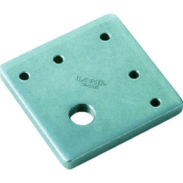 ・アジャスター、ねじ込みキャスターをアルミフレームに取り付けるためのベースプレートです。・品名：脚端ベース・適合ボルト：M10・幅(mm)：80・奥行(mm)：80・高さ(mm)：6・対応ねじサイズ：M10・ステンレス(SUS430)・生産...