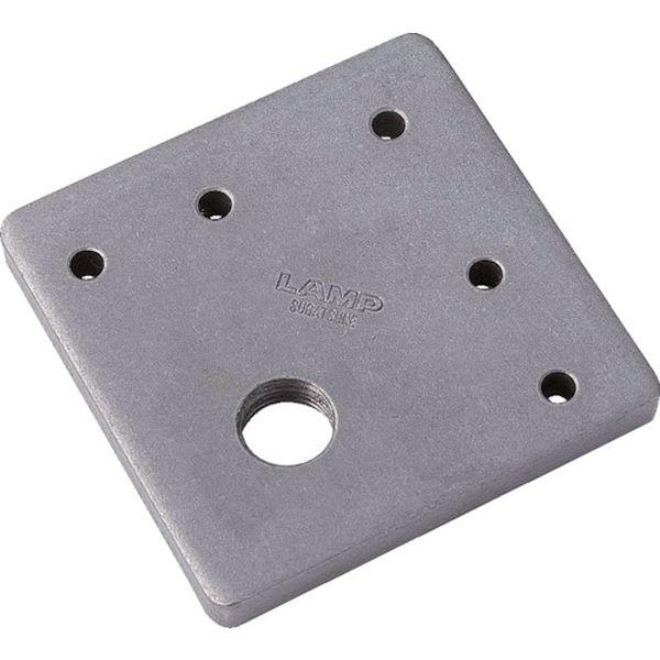 ・アジャスター、ねじ込みキャスターをアルミフレームに取り付けるためのベースプレートです。・品名：脚端ベース・適合ボルト：M16・幅(mm)：80・奥行(mm)：80・高さ(mm)：9・対応ねじサイズ：M16・ステンレス(SUS430)・画像...