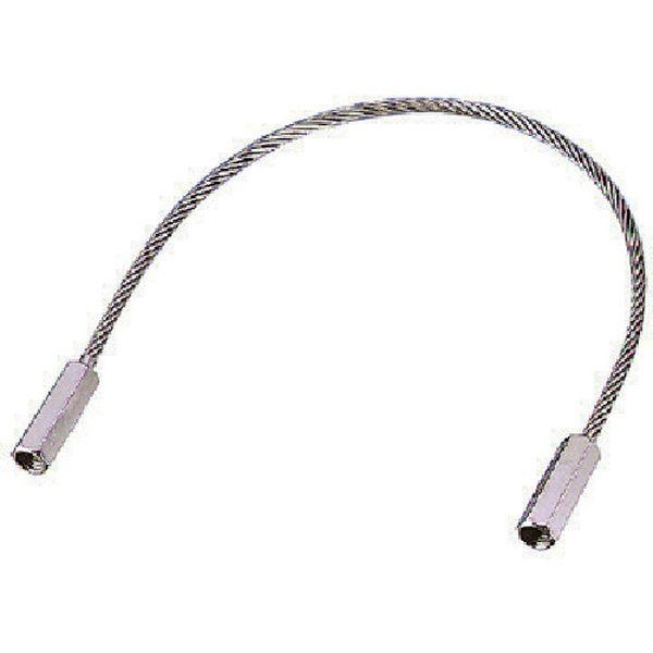 ・U型の形に曲げて使用することにより、壁面や床面にパイプ等を固定することができます。・壁面・床面・柱へのパイプなどの固定金具として。・ロープ径(mm)：4・長さ(mm)：400・使用荷重(kg)：80・ねじ径：M8・L(mm)：400・A(...