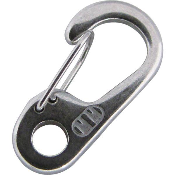 ・フック部とチェーン・ロープを入れる部分が分かれています。・SUS316で、耐食性に優れます。・産業機械関連、工具などの脱落防止用の補助金具として。・使用荷重(kN)：0.02・D(mm)：3.5・L(mm)：20・S(mm)：4・W(mm...