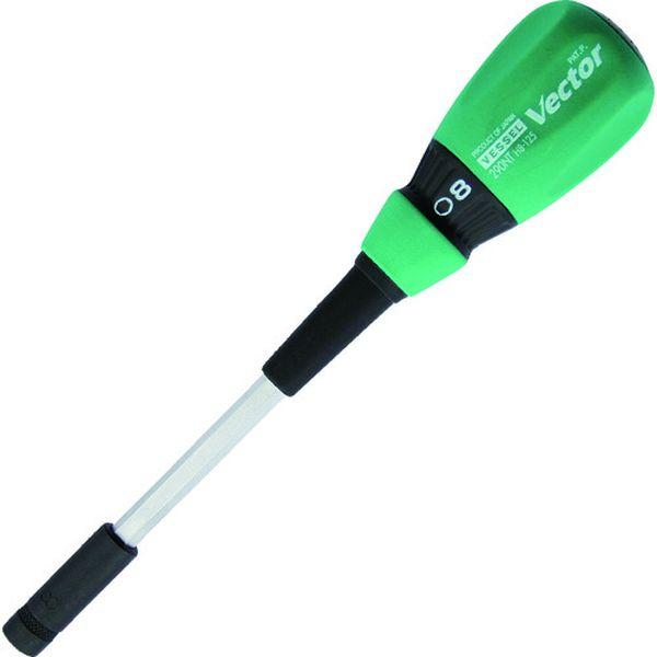 ・六角ボルト・ナットを締めるソケットタイプです。・力がよく伝わる大径グリップを採用しました。・レンチがかけられる六角軸仕様です。・六角ボルト・ナット締め作業・対辺(mm)：8・軸長(mm)：125・全長(mm)：211・軸径(mm)：12・...