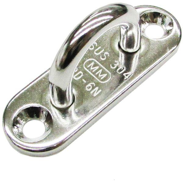 ・設置幅の狭い面でも取付可能です。・壁面・床面・柱等に設置し、チェーン・ワイヤー・ロープ等の端末金具として。・使用荷重(kN)：0.49・A(mm)：26・D(mm)：8・B1(mm)：80・H(mm)：33・W(mm)：23・B2(mm)...