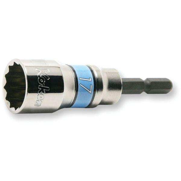 ・新開発の超高耐久シャンクを採用しています。・作業性の良い12角開口です。・軽量設計です。・はめ合わせがしやすく、ボルト/ナットの角を傷めにくい12角開口です。・対辺寸法(mm)：14・軸寸法(mm)：6.35・全長(mm)：77・ボルト受...