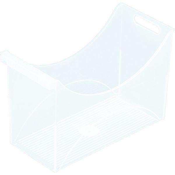 ・BOXの底を山切り形状にしたことでファイルが曲がりにくくなります。・上からも横からも見えるインデックススペースで机の引き出し内やロッカー内でも分かります。・横だけでなく立てておくことも可能で書類の出し入れがしやすくなります。・色：クリア・...