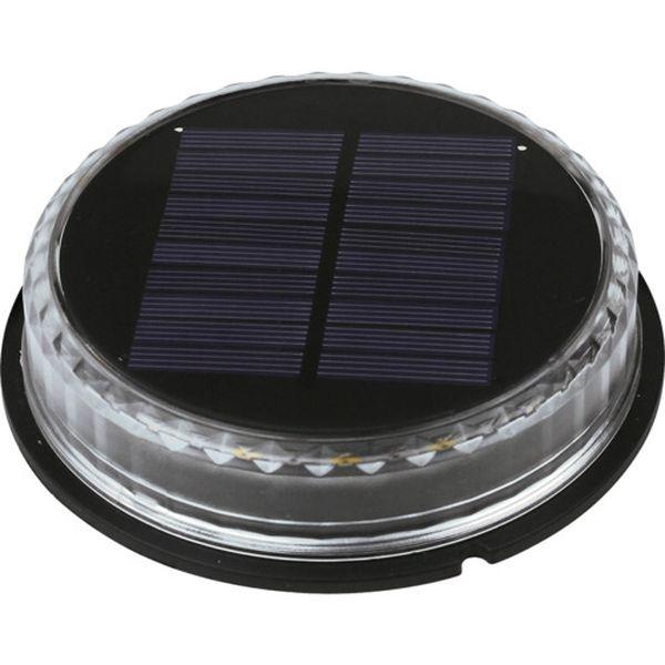 ・置いたり挿したり、簡単設置可能。・乗用車で踏んでも壊れないタフなボディです。・玄関、ベランダ、お庭などの照明に。・照度(lm)：40・光源色：昼白色・直径(mm)：120・高さ(mm)：27(杭含まず)・幅(mm)：120・奥行(mm)：...