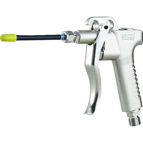 ・衝突圧強力タイプです。・一般生産工場、食品工場に・ノズル長(mm)：100・ノズル口径(mm)：2・ノズル取付口：G1/8・エア取付口：G1/4・全長(mm)：185・・最高使用圧力1Mpa・引金落下防止ピン付・上下両用・アルミダイカスト...