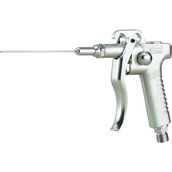 ・エアーダスターガン本体にエアマイクロメーターを内蔵した流量調整が可能なエアダスターガンです。・一般生産工場、食品工場に・ノズル長(mm)：95・ノズル口径(mm)：1・ノズル取付口：G1/8・エア取付口：G1/4・全長(mm)：215・・...