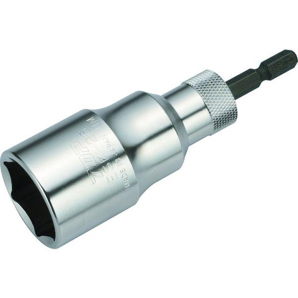 ・経済的なシャンク交換式で、ワンタッチで簡単に交換できます。・シャンクの接触面は精度が高く、芯ブレすることなく長期に渡る使用にも耐えうる強度を備えています。・各種産業用ボルト・ナットの着脱に。・対辺寸法(mm)：26・軸寸法(mm)：6.3...