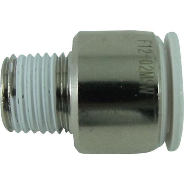 ・PBT樹脂を採用し、スパッタ等の延焼事故を防止。・空気圧汎用型継手では初の軽量化を実現。・適合チューブ外径D(mm)：12・接続口径：R1/4・使用圧力：1MPa(空気)、0.3MPa(水)・使用流体：空気、水・流体温度(℃)：-5〜60...