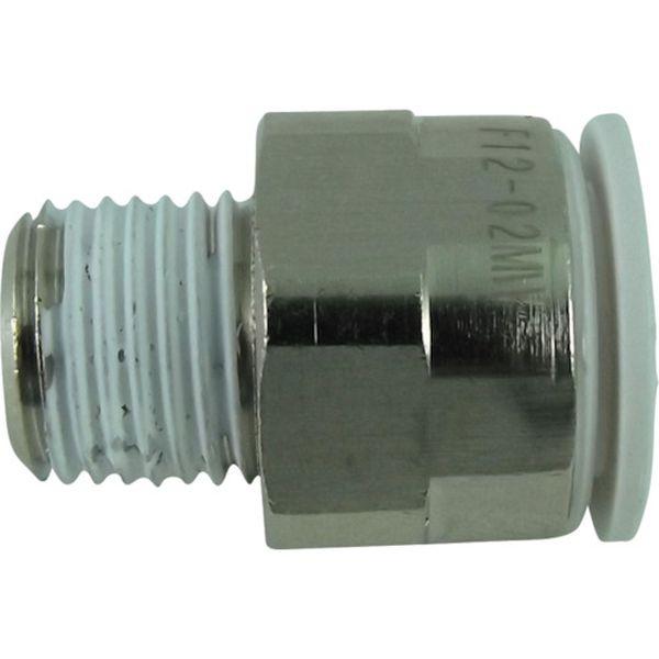 ・PBT樹脂を採用し、スパッタ等の延焼事故を防止。・空気圧汎用型継手では初の軽量化を実現。・適合チューブ外径D(mm)：12・接続口径：R1/4・六角対辺(mm)：19・使用圧力：1MPa(空気)、0.3MPa(水)・使用流体：空気、水・流...