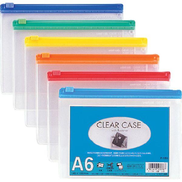 ・はっきりと中身が確認できる透明ケースです。・開閉しやすいスライドファスナーです。・色：藍・タイプ：A6ヨコ型・縦(mm)：133・横(mm)：178・厚さ(mm)：0.3・規格：A6・収納数(枚)：100・収納数：約100枚・オレフィン・...