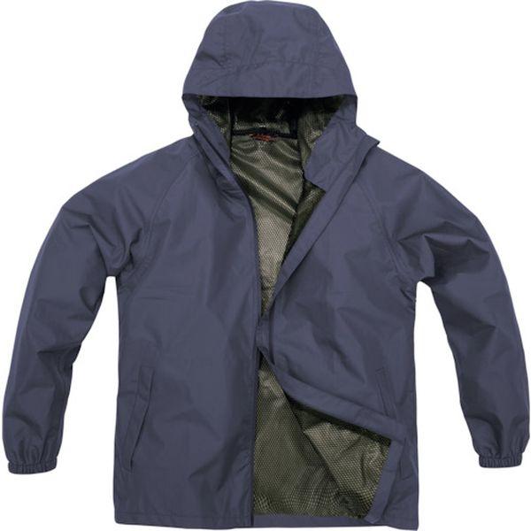 ・軽くて肌さわりの良いレインスーツです。・上下セットです。・雨の日用。・自転車用。・色：ネイビー・サイズ：M・耐水圧10000mm［［H2O］］以上・生産国 中国・JANコード 4940833876822・質量 400g・コード：529-9...