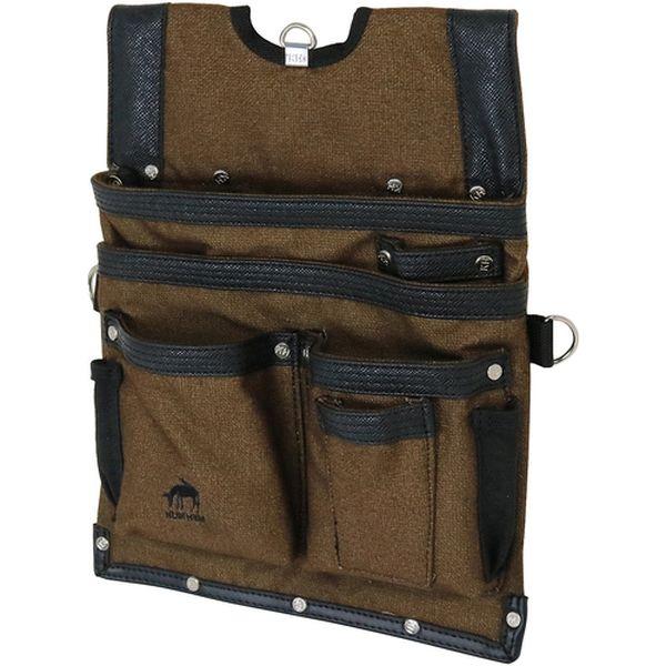 ・摩擦に強く、傷がつきにくい腰袋です。・柔らかく心地よい手触りが特徴の素材です。・カジュアルな素材感でお仕事でもオフタイムでもお使いいただけます。・丈夫さと軽さを両立させたKHこだわりの生地を使用しています。・鳥とロバがモチーフのロゴマーク...