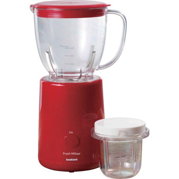 ・1〜2杯分のジュースが簡単に作ることができる、コンパクトなミルサーです。・ジューサー容器以外にミル容器も付属しているので、緑茶の粉砕等にも使えます。・ミキサー容器は分解してきれいに洗える構造なので、衛生的に使えます。・新開発4枚刃カッター...