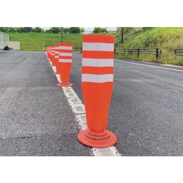 ・フレックスカバーはφ80ポール車線分離標のメンテナンス製品です。・古くなった車線分離標の視認性を回復・向上させます。・ポールコーンのリニューアル・色：赤・本体色：蛍光オレンジ・標示面：白色(50mm幅×3段50mmピッチ)・50mm幅×3...
