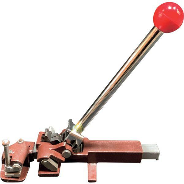 ・帯鉄用の引締機です。・耐久性に優れ、手軽に取扱いも簡単です。・KK9型機では出来ない大型梱包の使用機として最適です。・角物、丸物、の大型梱包の引締めに。・適合バンド幅(mm)：16〜25・適合バンド：帯鉄・バンド厚さ(mm)：0.6〜1....