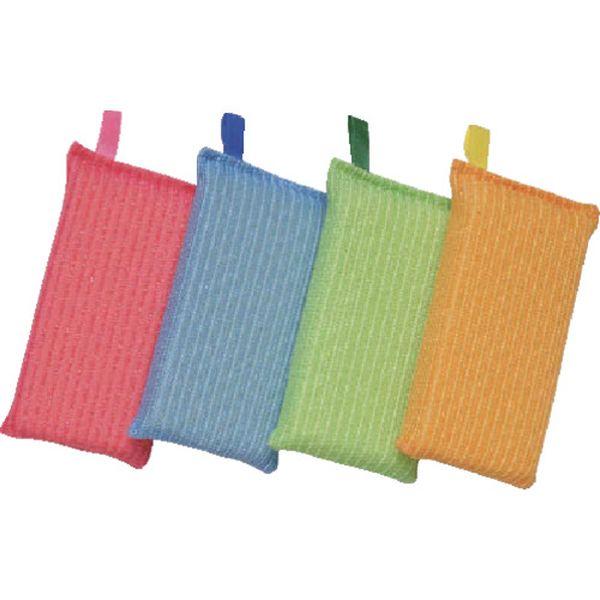 ・HACCP対策としてエリアごとの色分け使用に最適です。・ポリエステル丸糸と偏平糸(フィルム状)の特殊集合糸によって凸凹を出し立体的に編んでいますので汚れをしっかり落とします・女性の手にもフィットしやすい大きさです・食器類の洗浄・色：ブルー...