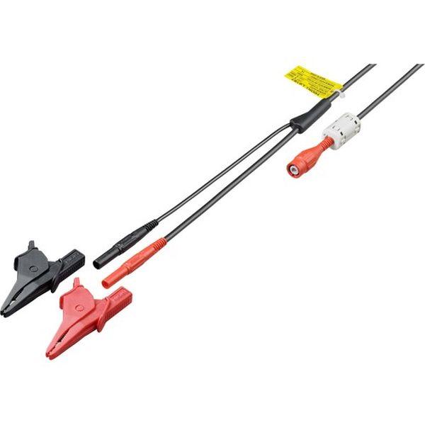 ・先端形状は脱着型大型ワニ口クリップです。・メモリハイコーダ用入力コード。・芯数：2・色：黒・定格電圧(V)：600・全長(m)：1.8・最大600Vまで入力可 φ5.0mm 1.8m 脱着型大型ワニ口クリップ・検査成績書：発行不可・校正証...