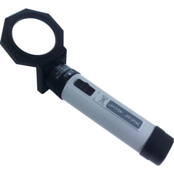 ・照明装置付で暗いところでも検査ができます。・暗い場所での(光源が乏しい時の)検査・測定。・倍率(倍)：3.5・レンズ寸法(mm)：φ50・全長(mm)：210・替ランプ：豆電球2.5V(0.5A)・電源(V)：単2乾電池×2本(別売)・電...