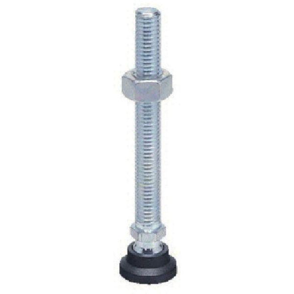 ・スイベル構造で傾斜した状態でも5000Nの荷重に耐えられます。・パッドは耐水・耐食性に優れたエンプラ製です。・コンパクトな設備に最適です。・エンプラレベリングパッド・パッド：ポリアミド(ガラス繊維強化) ブラック・ネジ：SUM22L 亜鉛...