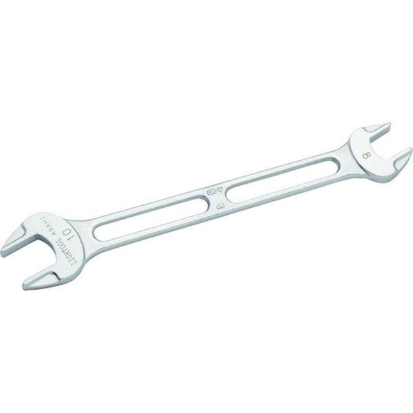 ・メーカー比で20％以上軽量化するとともに省資源を目指した工具です。・JIS S級です。・ネジの締結作業。・長時間にわたる作業。・二面幅寸法(mm)：8×10・全長(mm)：115・板厚(mm)：4.2・JIS S級・材質:特殊鋼・表面処理...