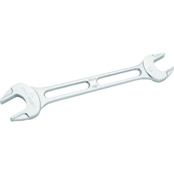 ・メーカー比で20％以上軽量化するとともに省資源を目指した工具です。・JIS S級です。・ネジの締結作業。・長時間にわたる作業。・二面幅寸法(mm)：14×17・全長(mm)：160・板厚(mm)：6.7・JIS S級・材質:クロムバナジウ...