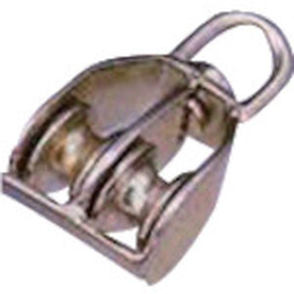 ・アイの部分がスイベルになっているので、よじれません。・ロープを通し、荷物等の吊り上げや、引っ張り作業。・A(mm)：36・B(mm)：49・D(mm)：7・L(mm)：95・C(mm)：15・車溝幅(mm)：11・車径(mm)：32・使用...