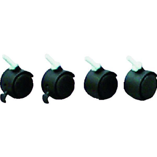 ・メタルミニ専用のキャスターです。・ストッパー付き1個48g・ストッパーなし1個45g・軸長L(mm)：24.5・車輪幅(mm)：60・取付高H(mm)：77・ねじ山：20山・走行時耐荷重(kg/個)：25・袋入数(個)：ストッパー付き2個...