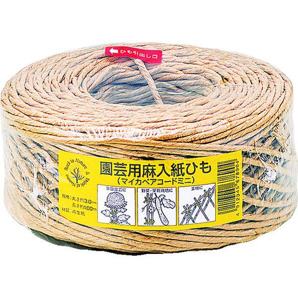 ・天然資材(麻+再生紙)を使用しています。・園芸用結束ひも。・色：茶・標準幅(mm)：3・長さ(m)：100・麻ひもに再生紙を巻いています・生産国 日本・JANコード 4950886149569・質量 340g・コード：001-9321 ・...
